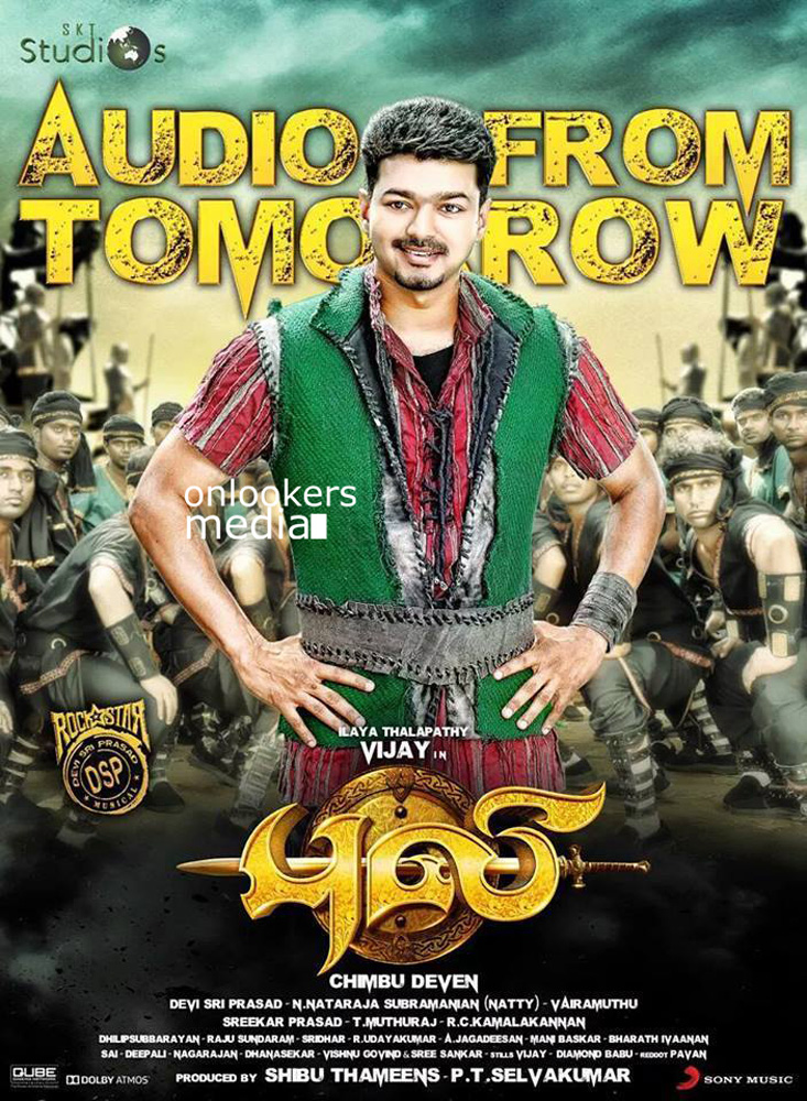 Puli Posters-Stills-Photos-Vijay-Hanasika-Sruthi Haasan - onlookersmedia